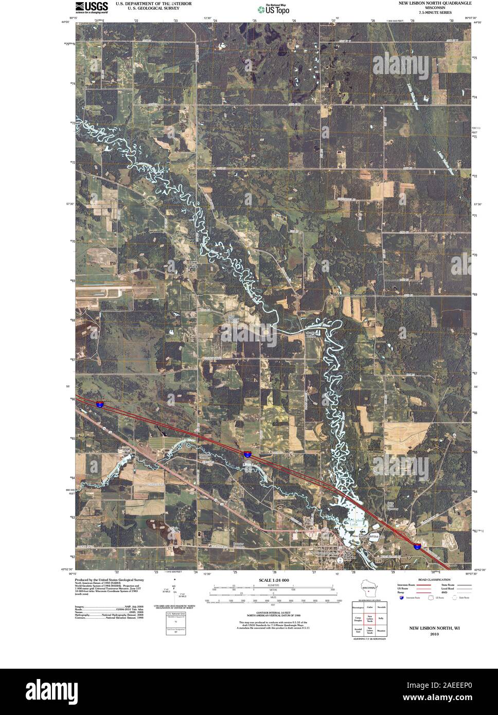 Map of new lisbon hi-res stock photography and images - Alamy