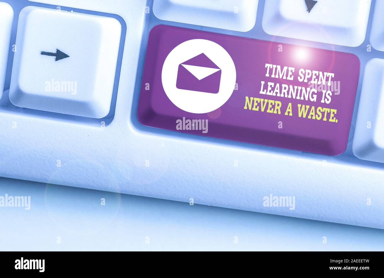 Writing note showing Time Spent Learning Is Never A Waste. Business ...