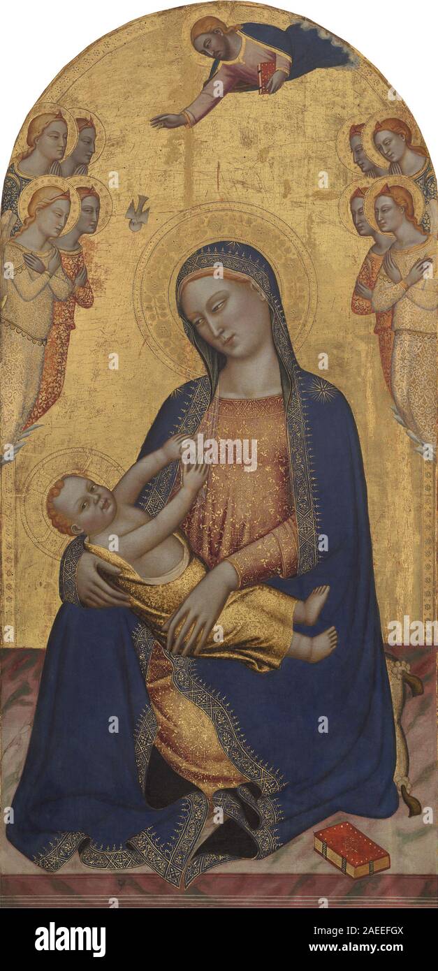 Painting by Jacopo di Cione titled 'Madonna and Child with God the ...