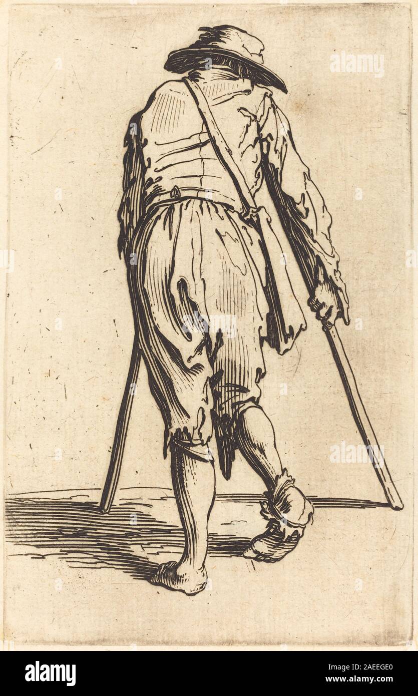 Jacques Callot, Beggar with Crutches and Hat, Back View, c 1622 Beggar ...