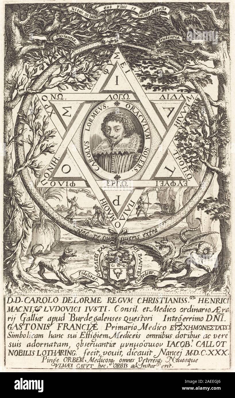 This 1630 etching by Jacques Callot depicts Charles De Lorme, a notable ...