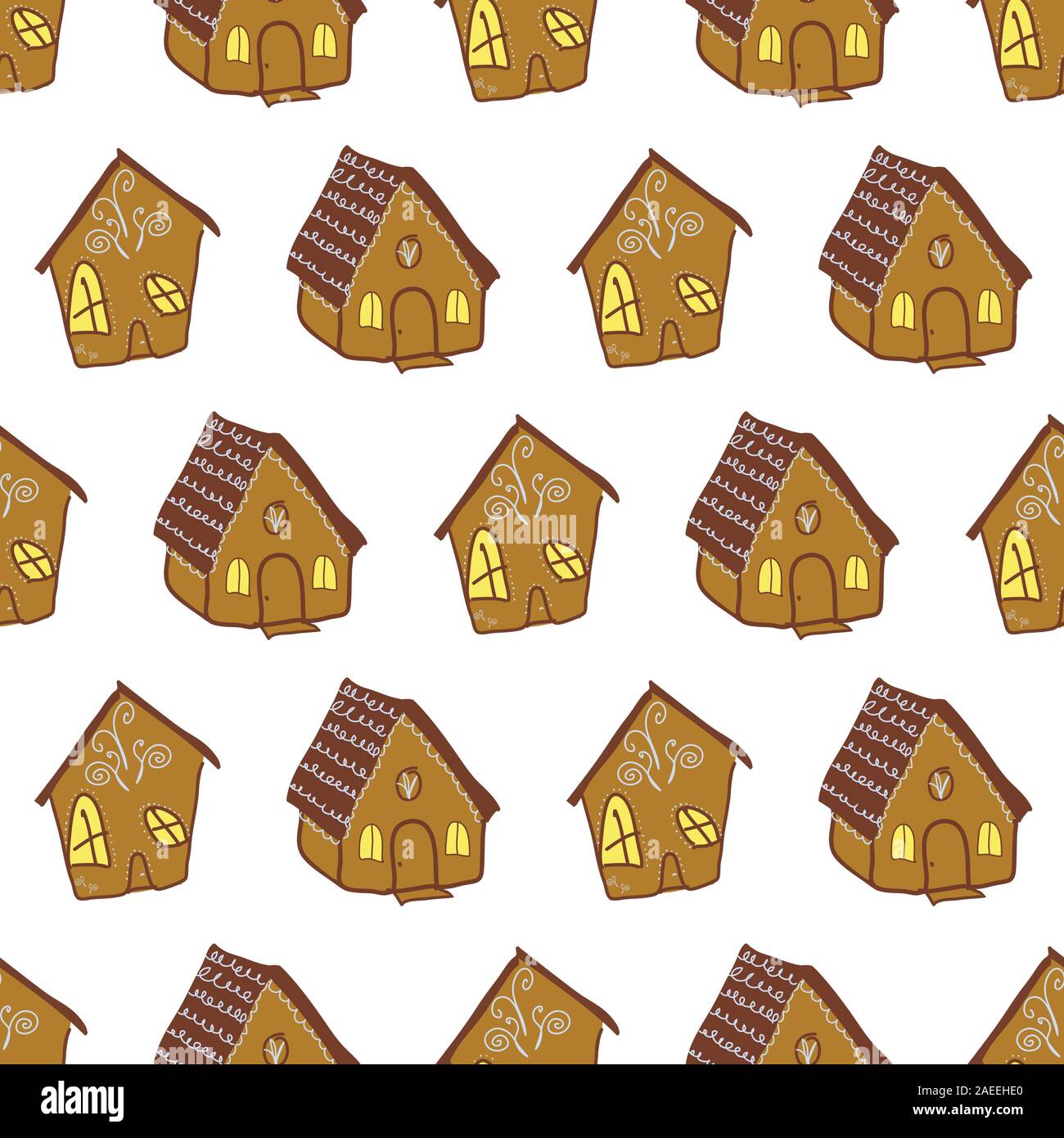 Gingerbread houses illustration hi-res stock photography and images - Alamy