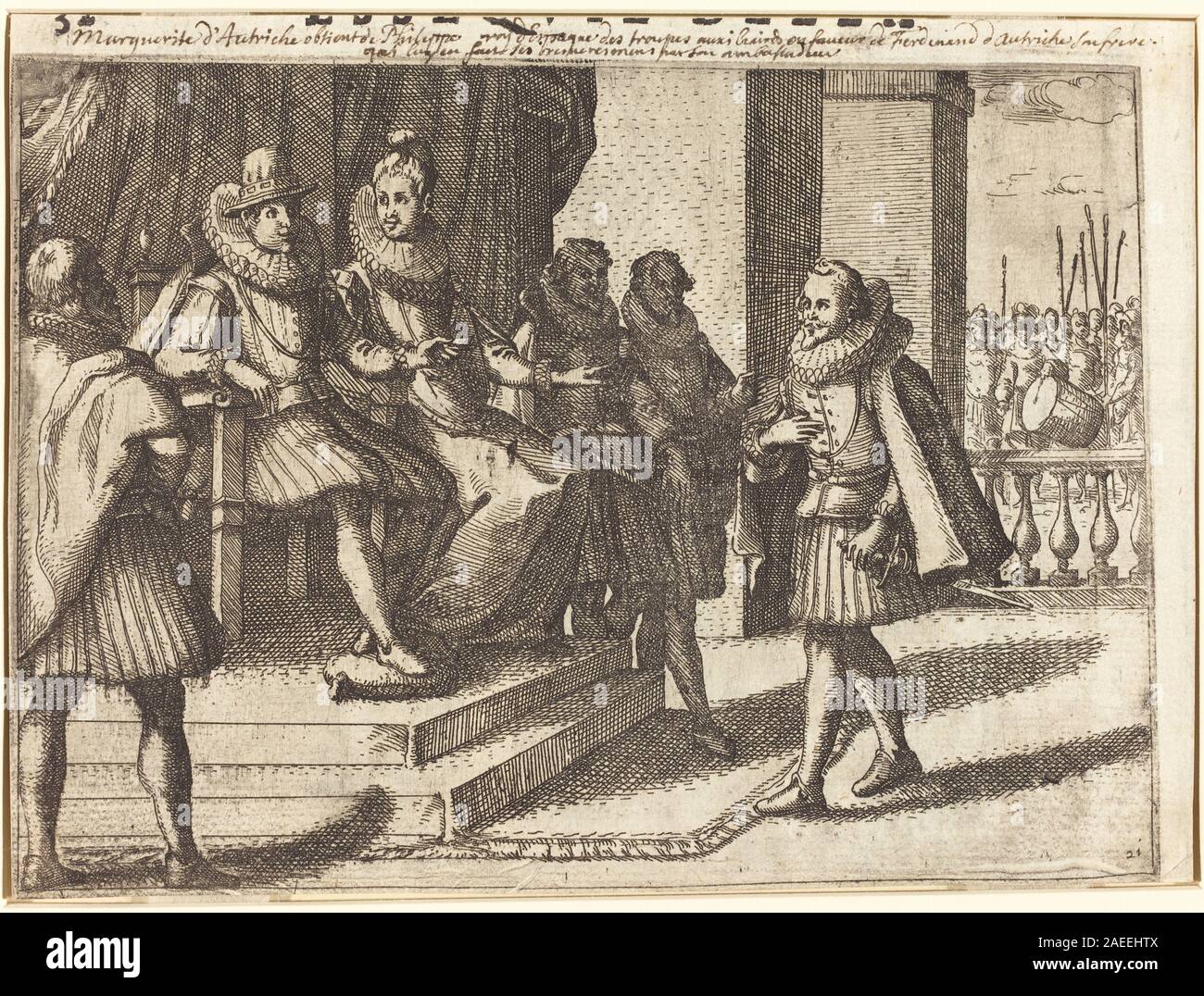 Jacques Callot, King and Queen in Consultation about the Turks (recto ...