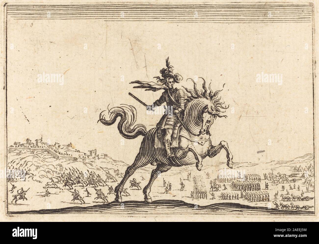 Jacques Callot, Military Commander on Horseback, c 1622 Military ...
