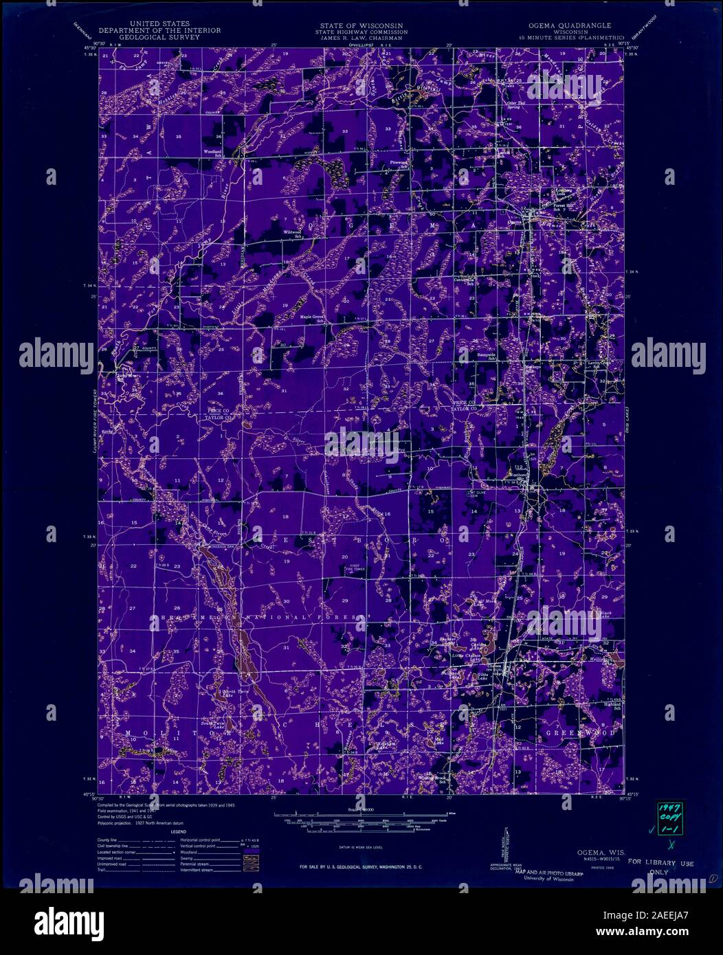 Map of ogema hi-res stock photography and images - Alamy