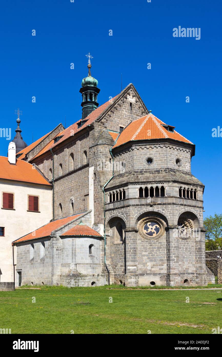 castle with museum, St. Procopius basilica and monastery, town Trebic ...