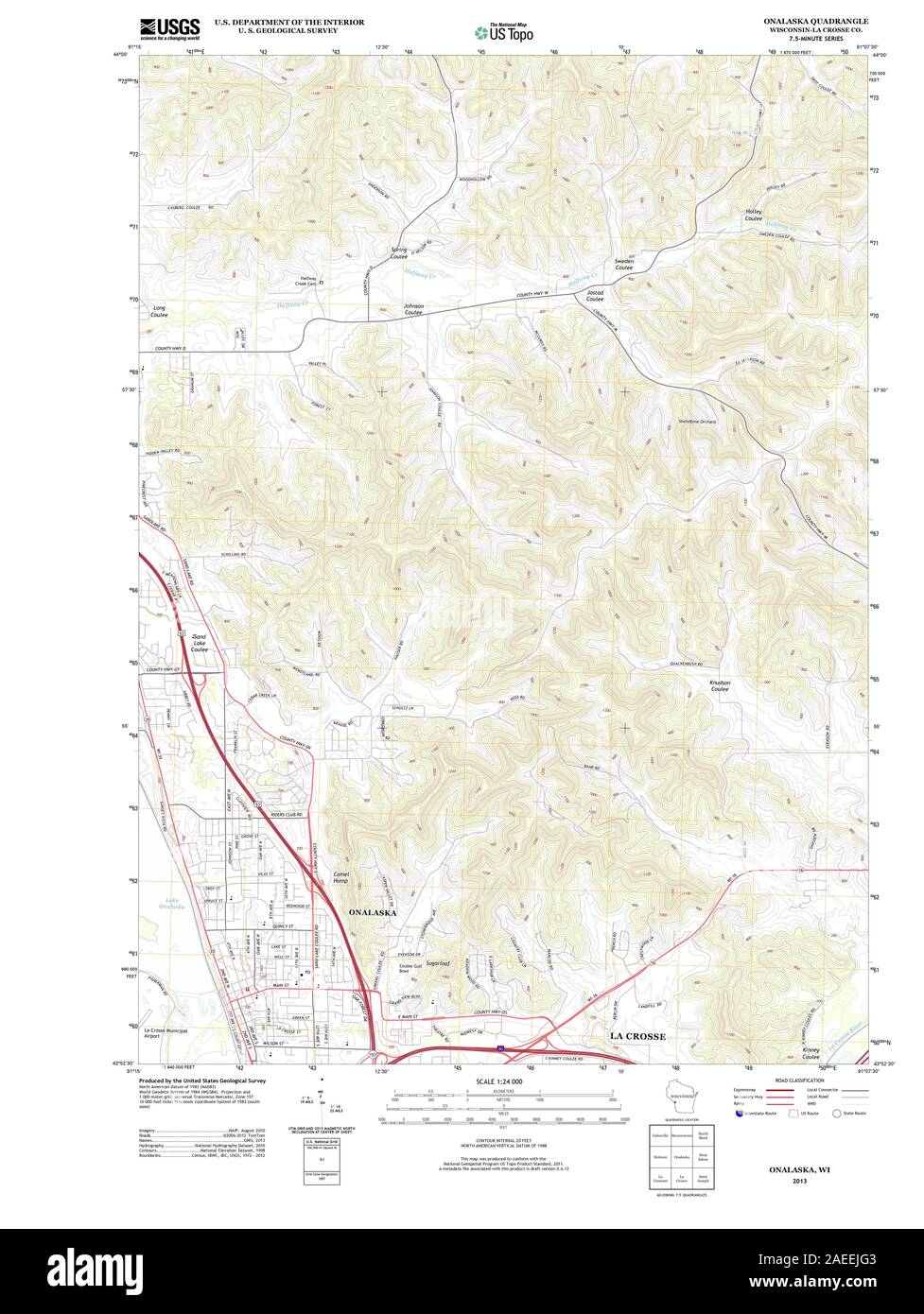 Onalaska map hi-res stock photography and images - Alamy