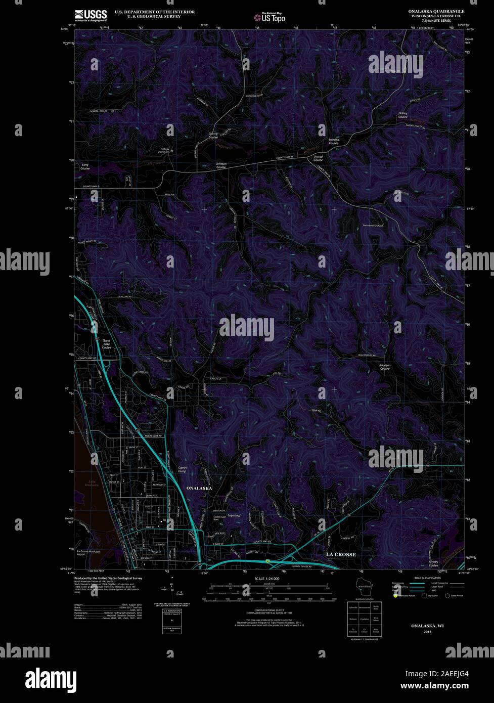 Onalaska map hi-res stock photography and images - Alamy