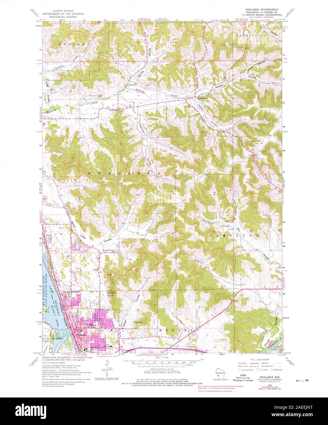 Onalaska map hi-res stock photography and images - Alamy