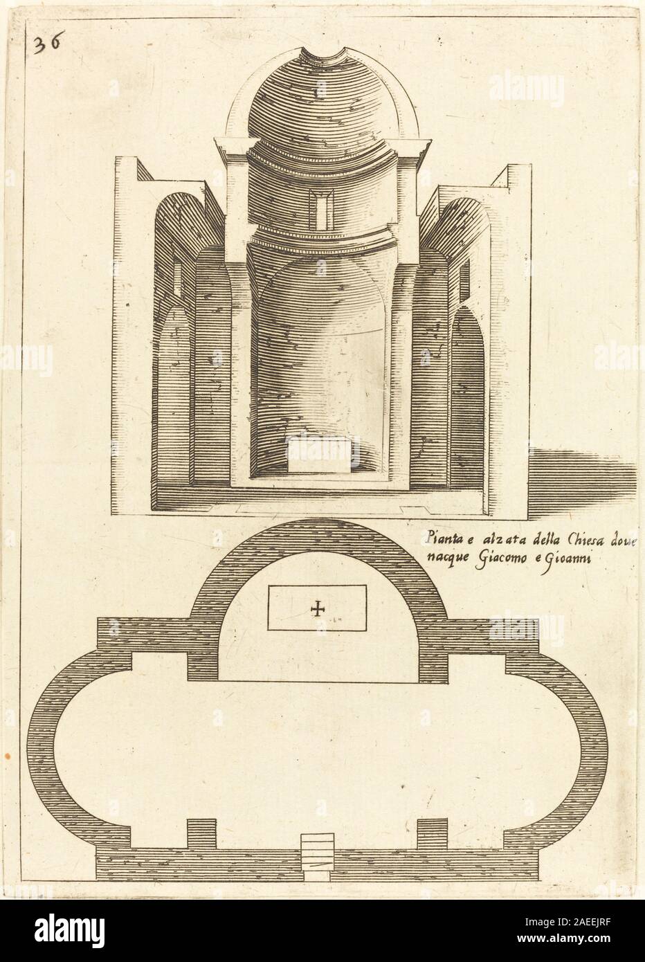 Jacques Callot, Plan and Elevation of the Church of Saints James and ...