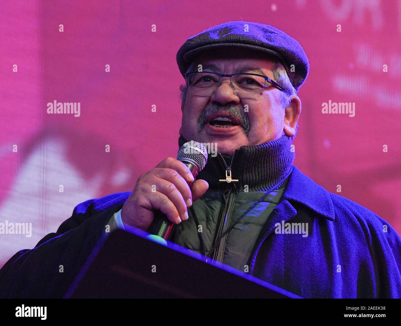New York, NY - December 7, 2019: Hamid Guedroudj speaks during The ...