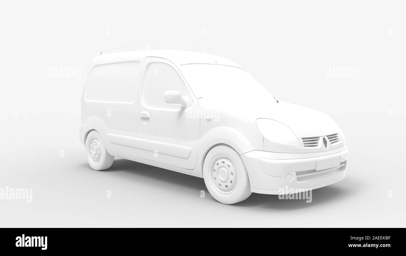 3d rendering of a transporter van car isolated in studio background ...