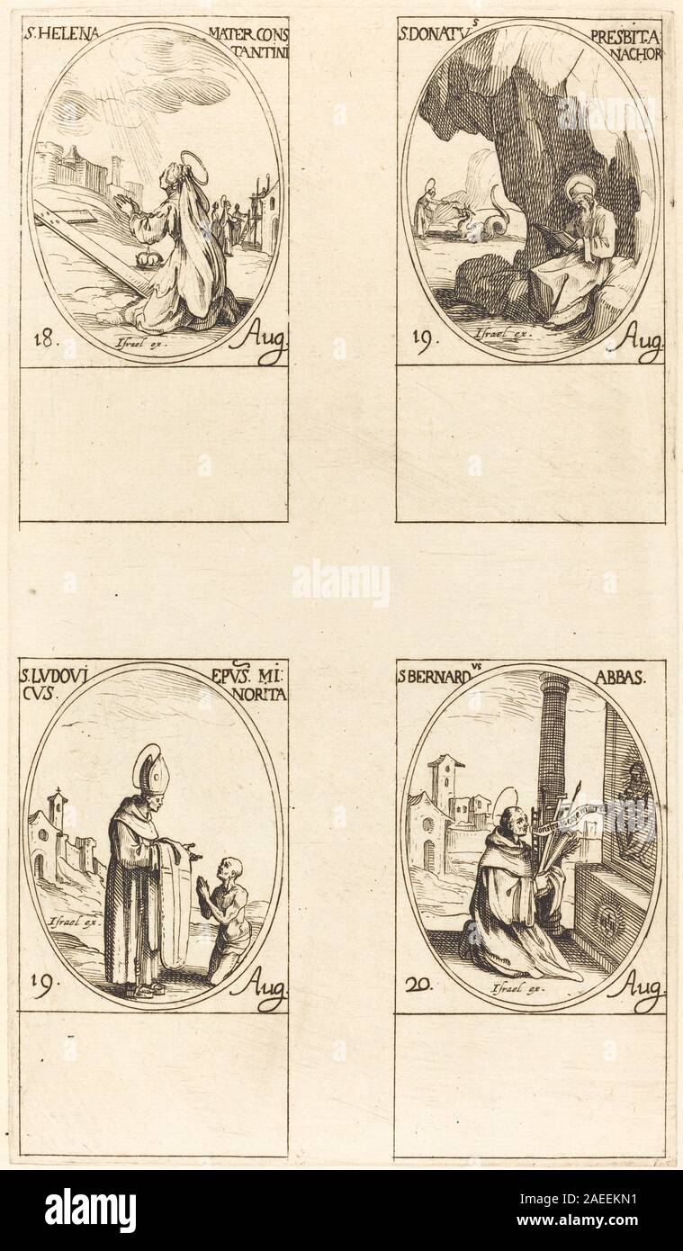 This etching depicts saints St Helen, St Donatus, St Ludovicus, and St ...