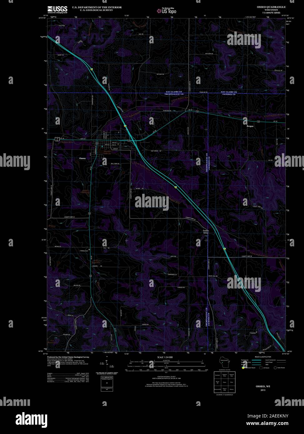 Osseo map hi-res stock photography and images - Alamy