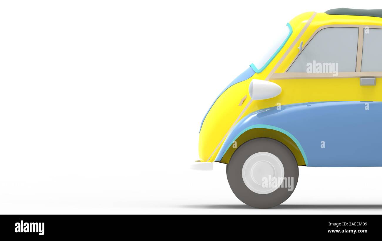 3d rendering of a small micro car isolated in studio background Stock ...