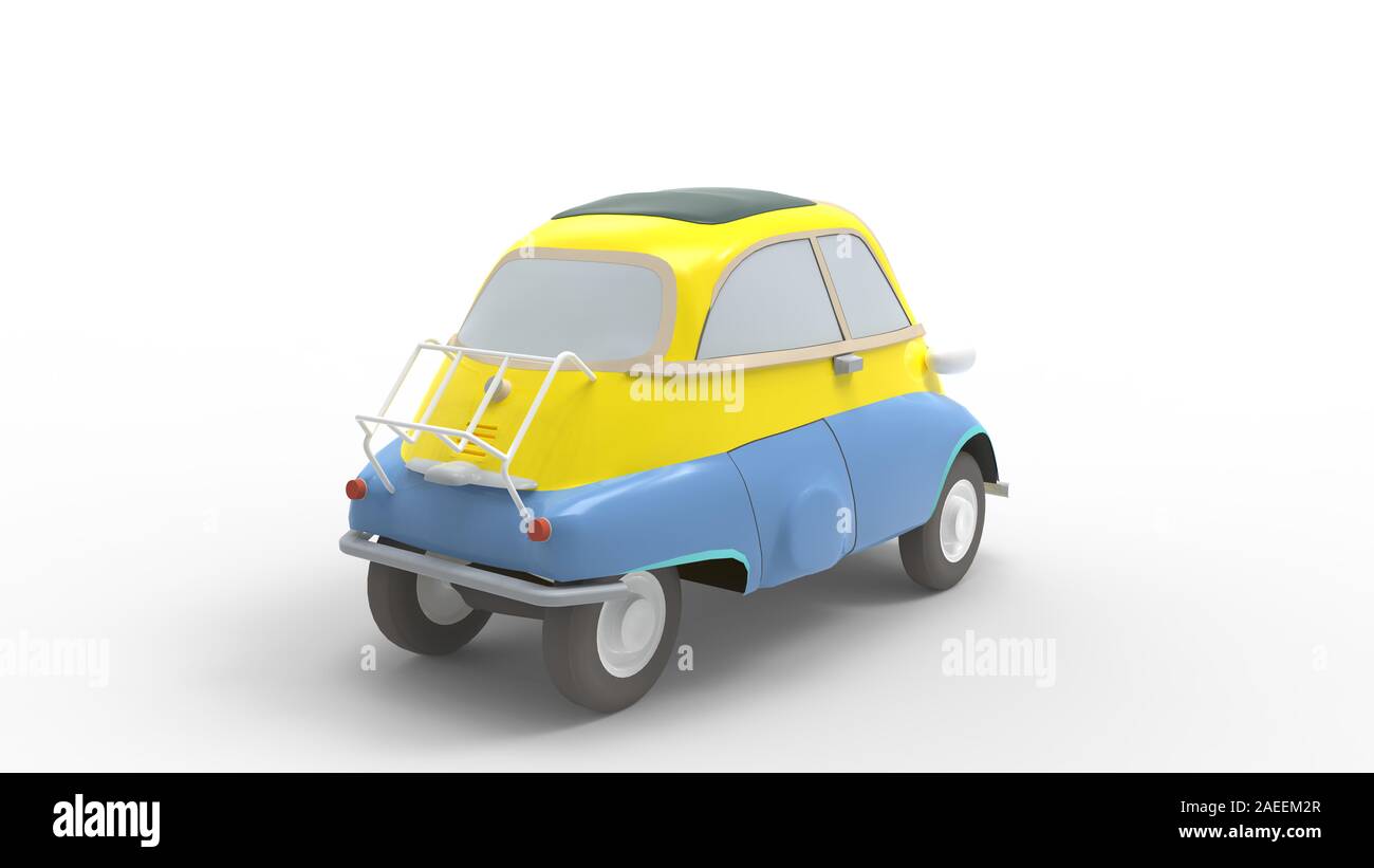 3d rendering of a small micro car isolated in studio background Stock ...