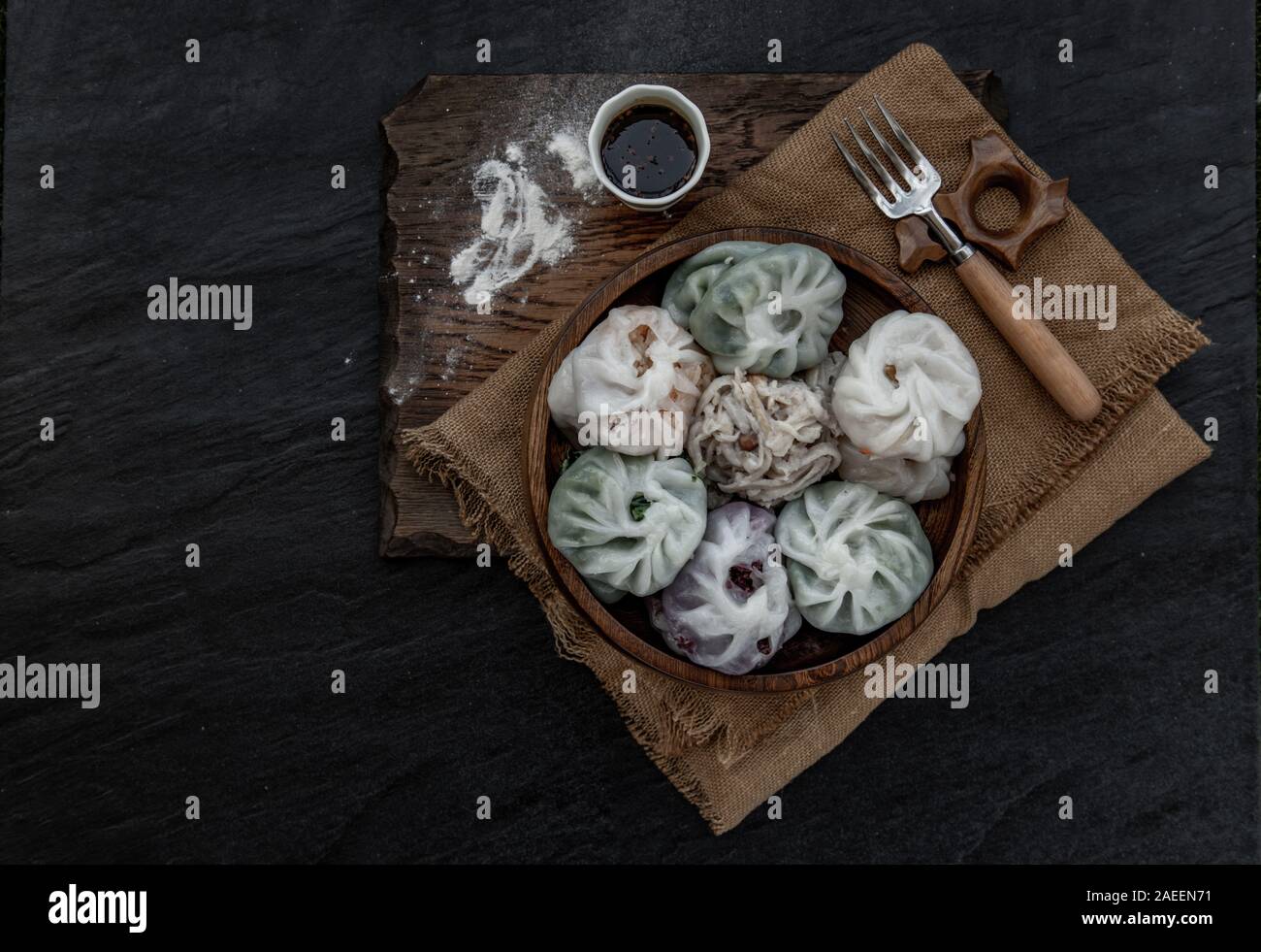 Chinese chives Dumplings Mixed Color or Garlic Chives Dim Sum Rice Cake ...