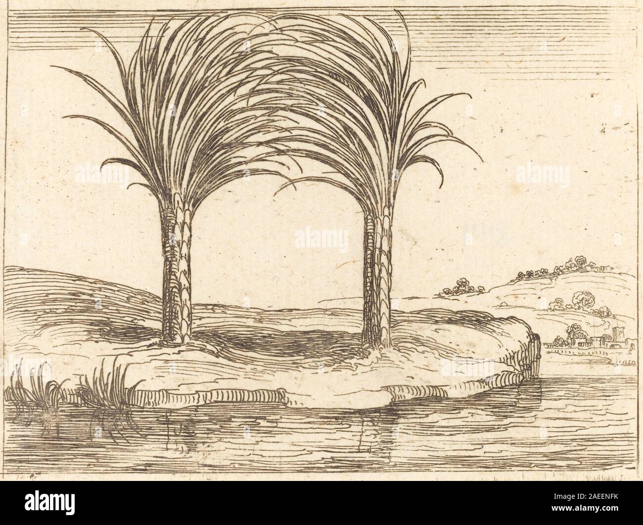 Jacques Callot's 'Two Palm Trees' is an etching depicting a pair of ...