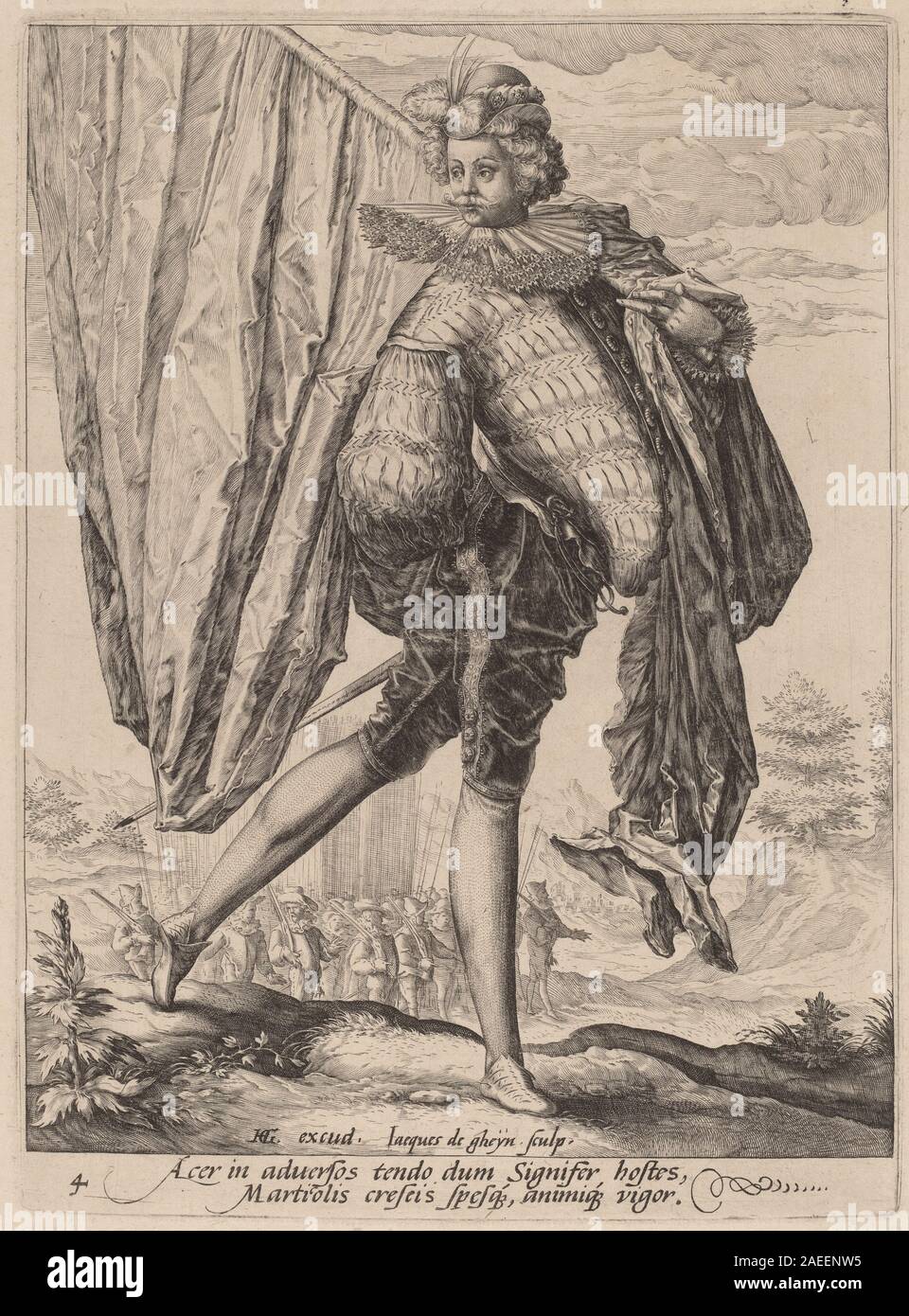 'Soldier Armed with Broadsword and Shield' by Jacques de Gheyn II ...