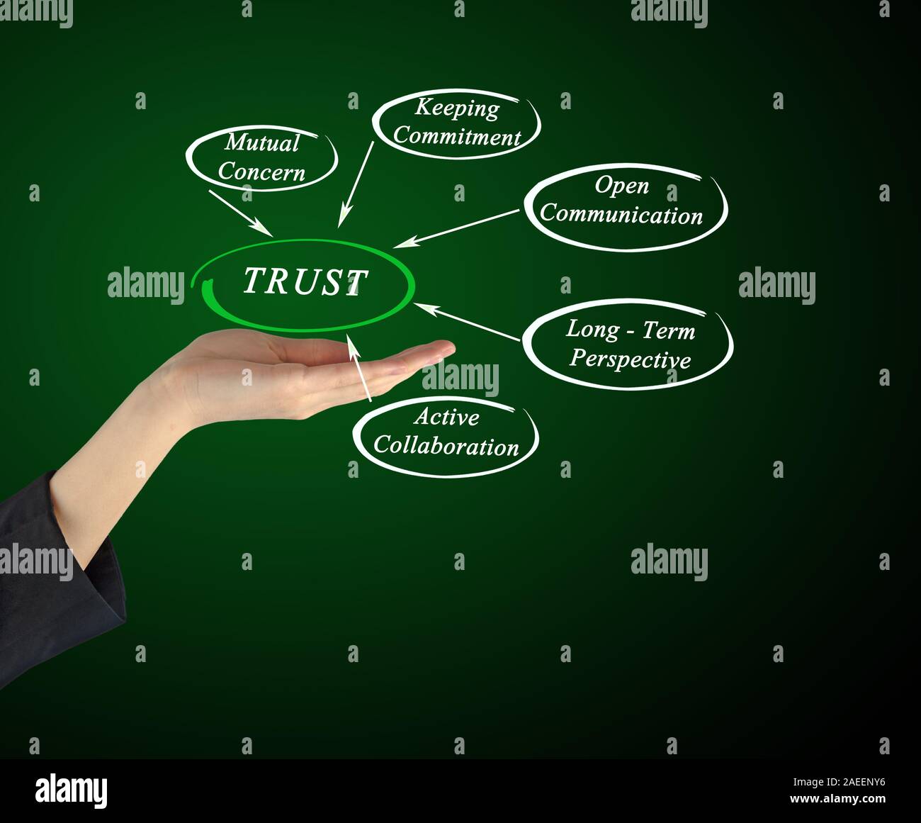 Diagram of trust Stock Photo - Alamy
