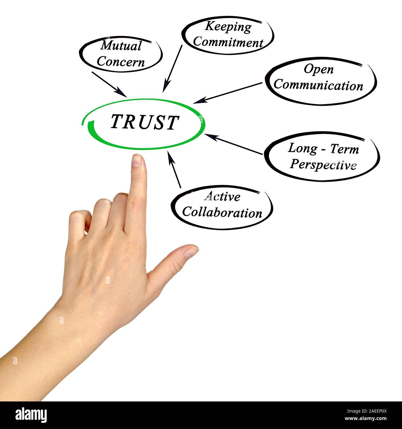 Diagram of trust Stock Photo - Alamy