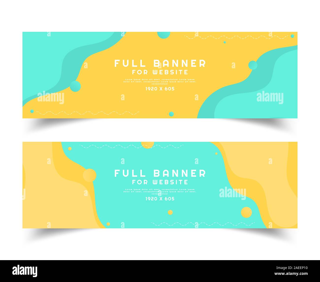 Full banner for website modern art design fluid wave flow line style ...