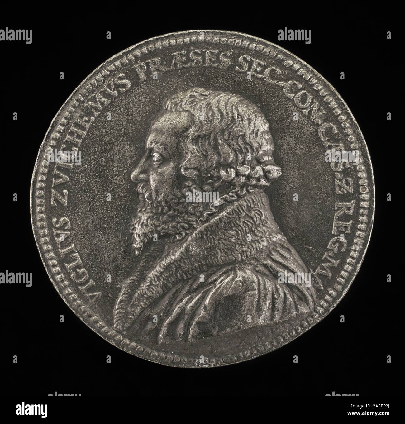 This medallion by Jacques Jonghelinck depicts Viglius van Aytta of ...