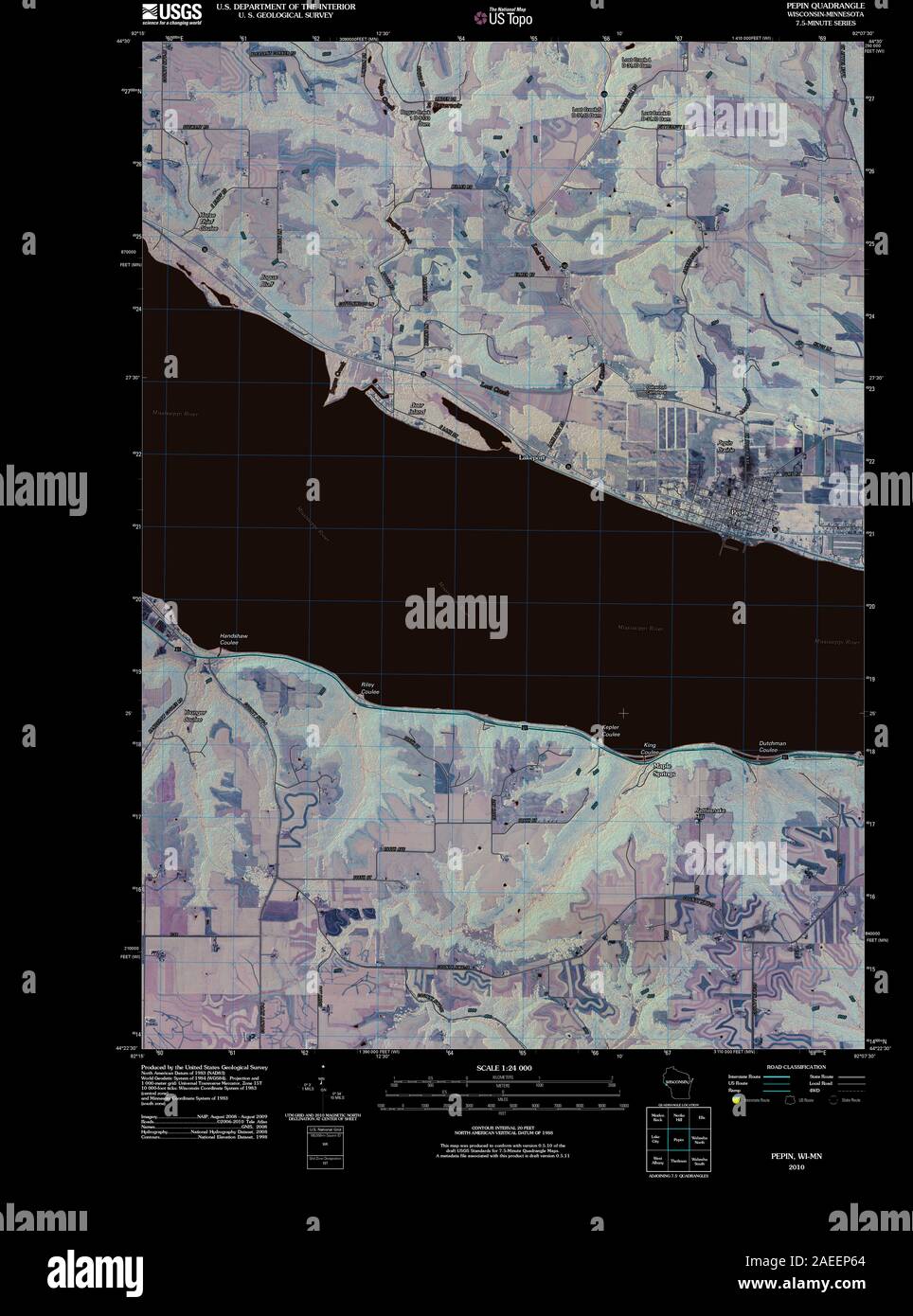 Map of pepin hi-res stock photography and images - Alamy