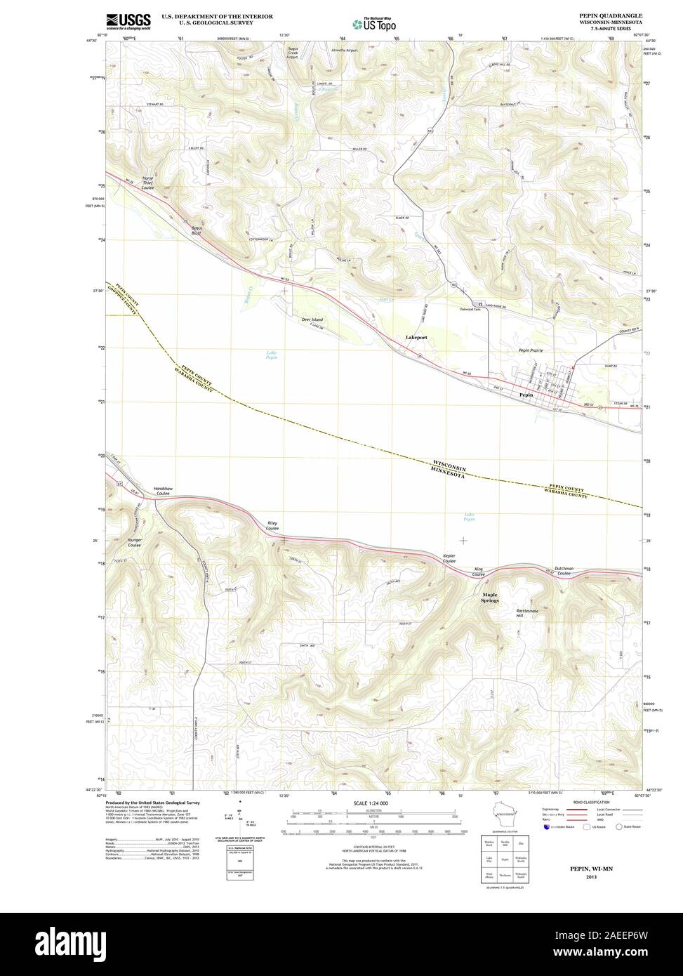 Map of pepin hi-res stock photography and images - Alamy