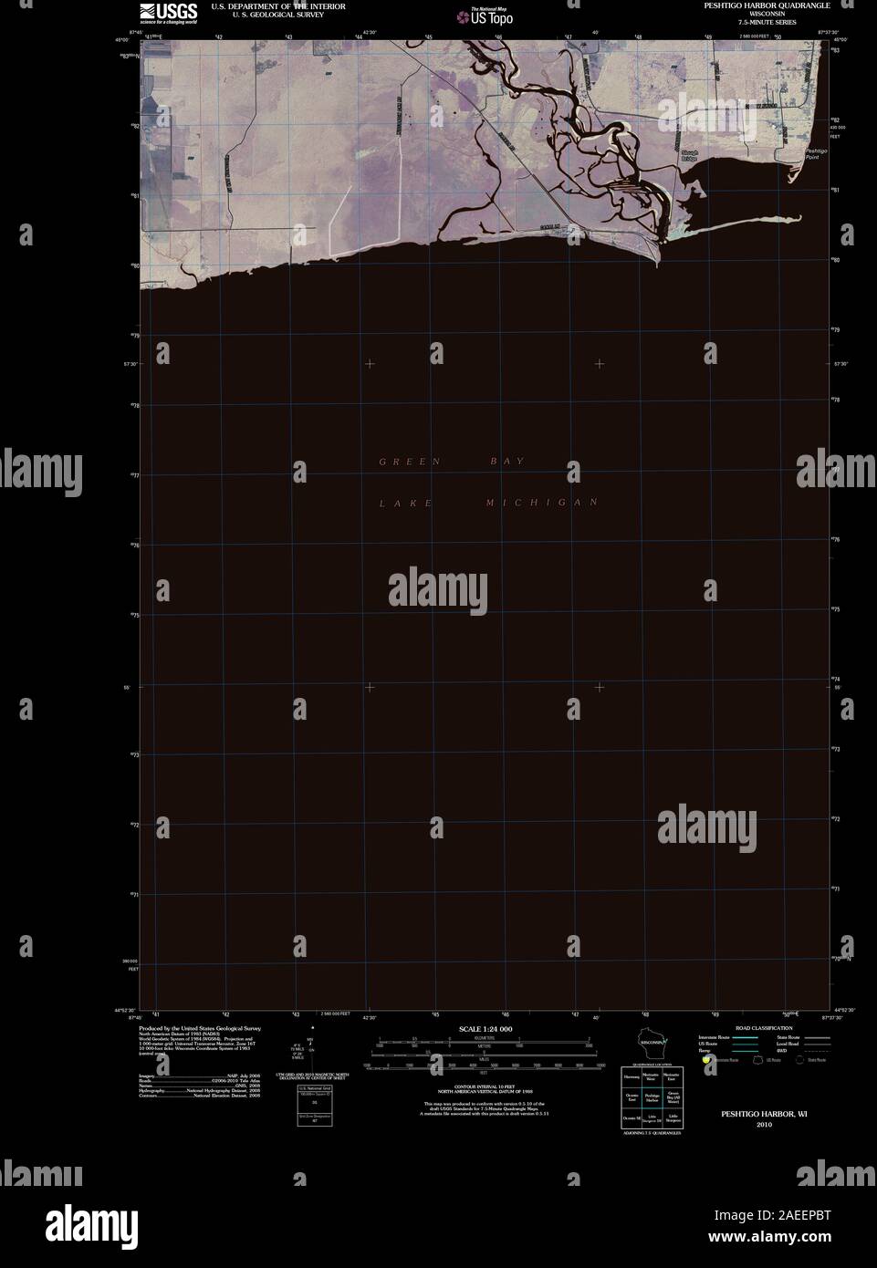 Map of peshtigo hi-res stock photography and images - Alamy