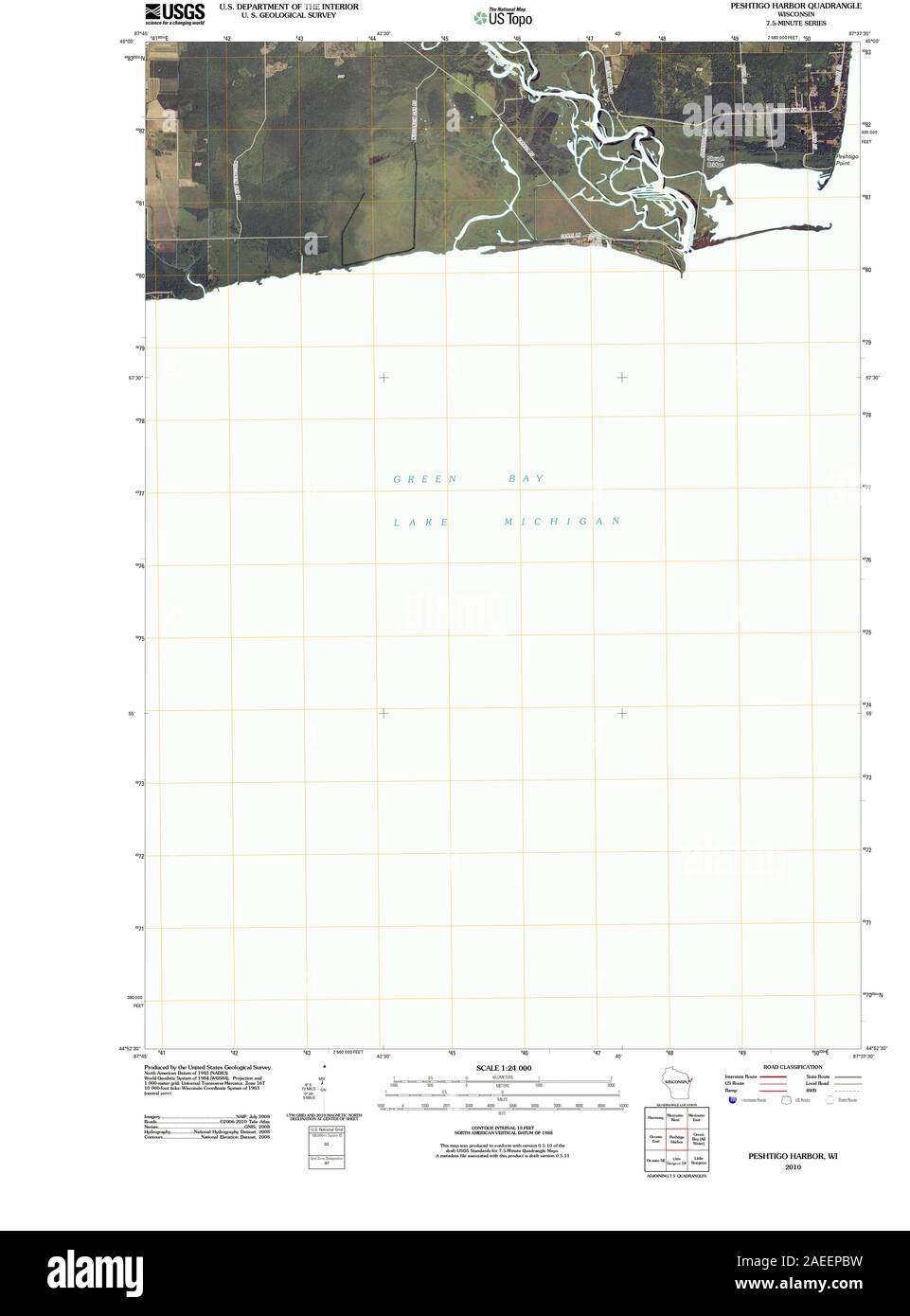 Map of peshtigo hi-res stock photography and images - Alamy