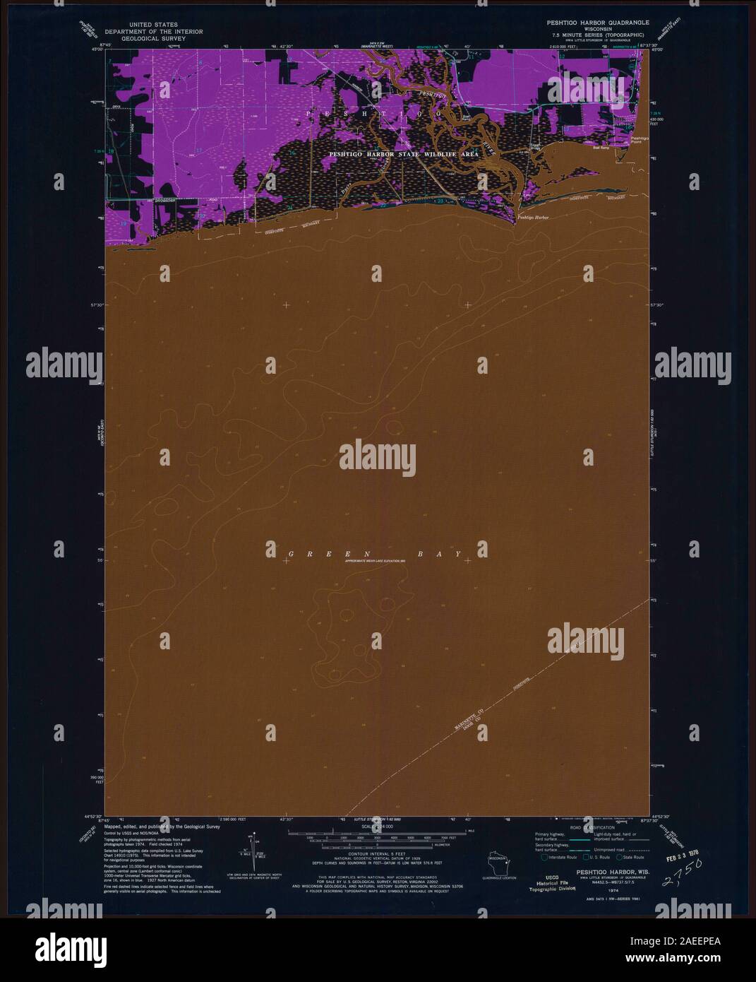 Map of peshtigo hi-res stock photography and images - Alamy