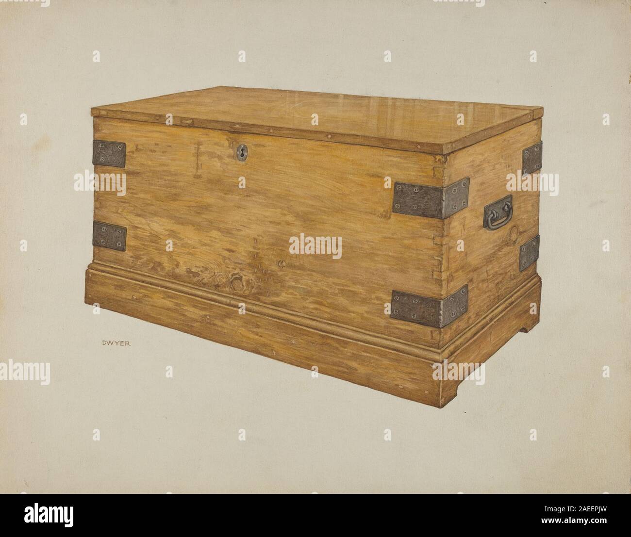 James Dwyer, Wooden Chest, c 1939 Wooden Chest; circa 1939 date Stock ...
