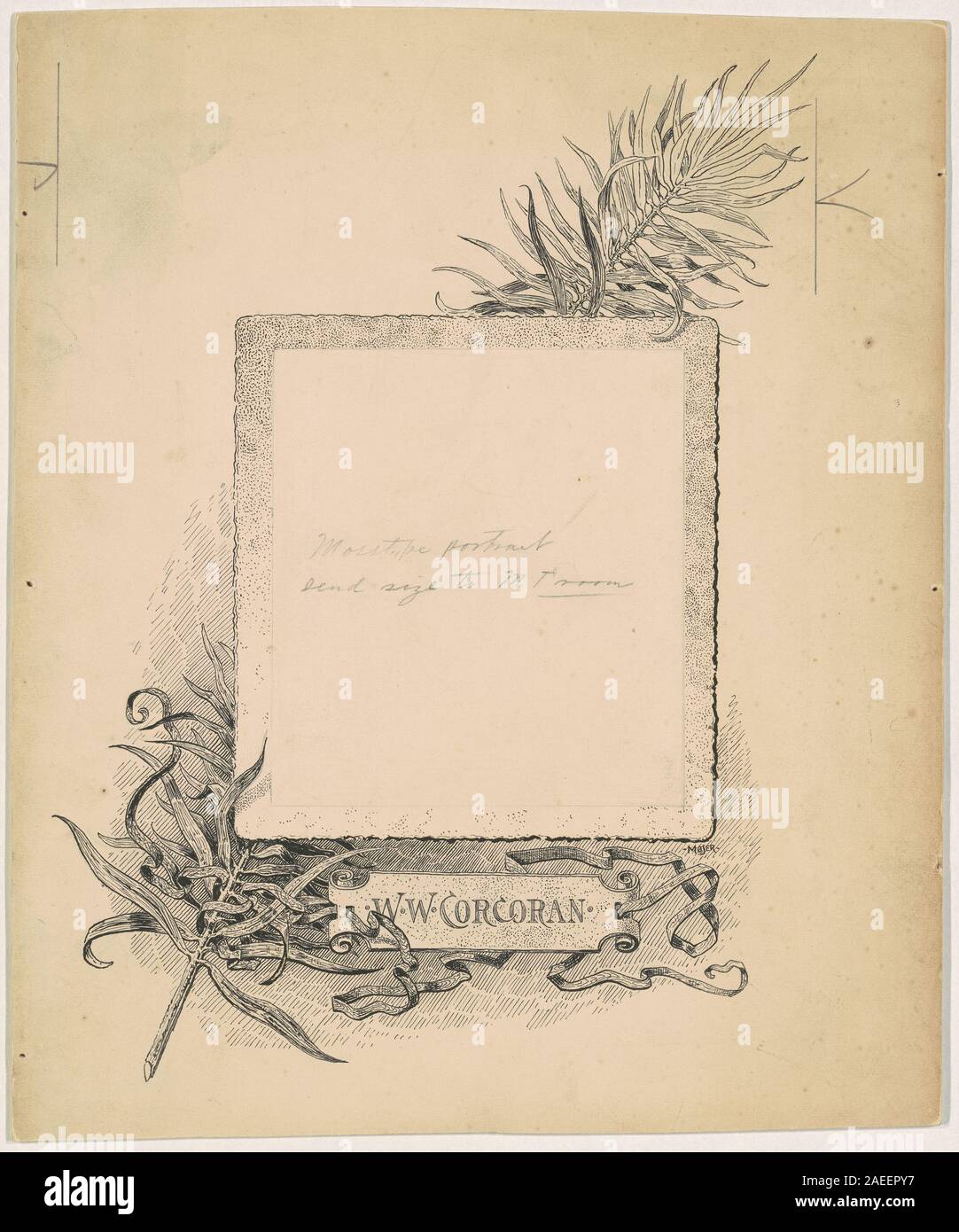 James Henry Moser, Frontispiece, Portrait of W W Corcoran, 1890-1891 ...