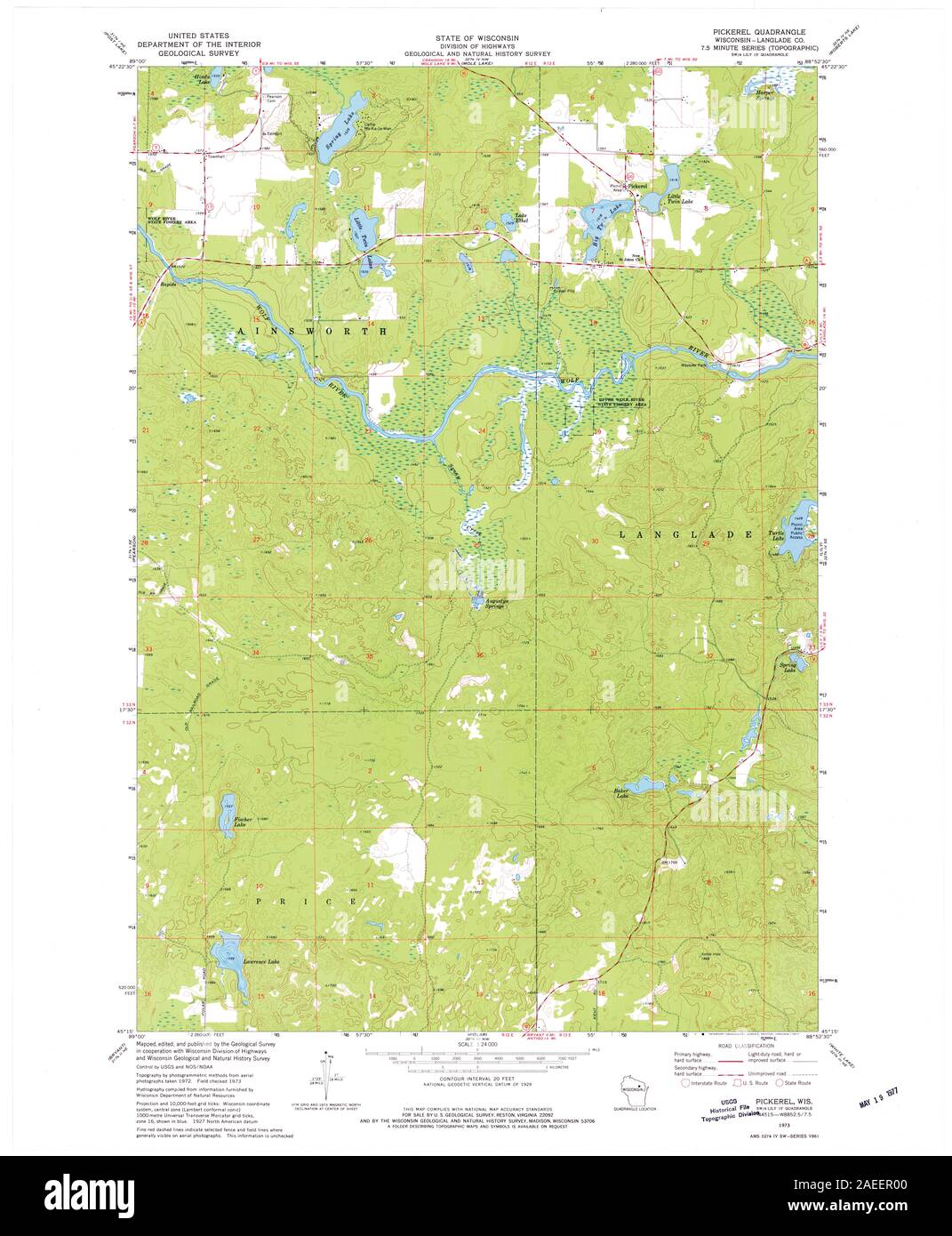 WI Pickerel 800518 1973 24000 Restoration Stock Photo - Alamy