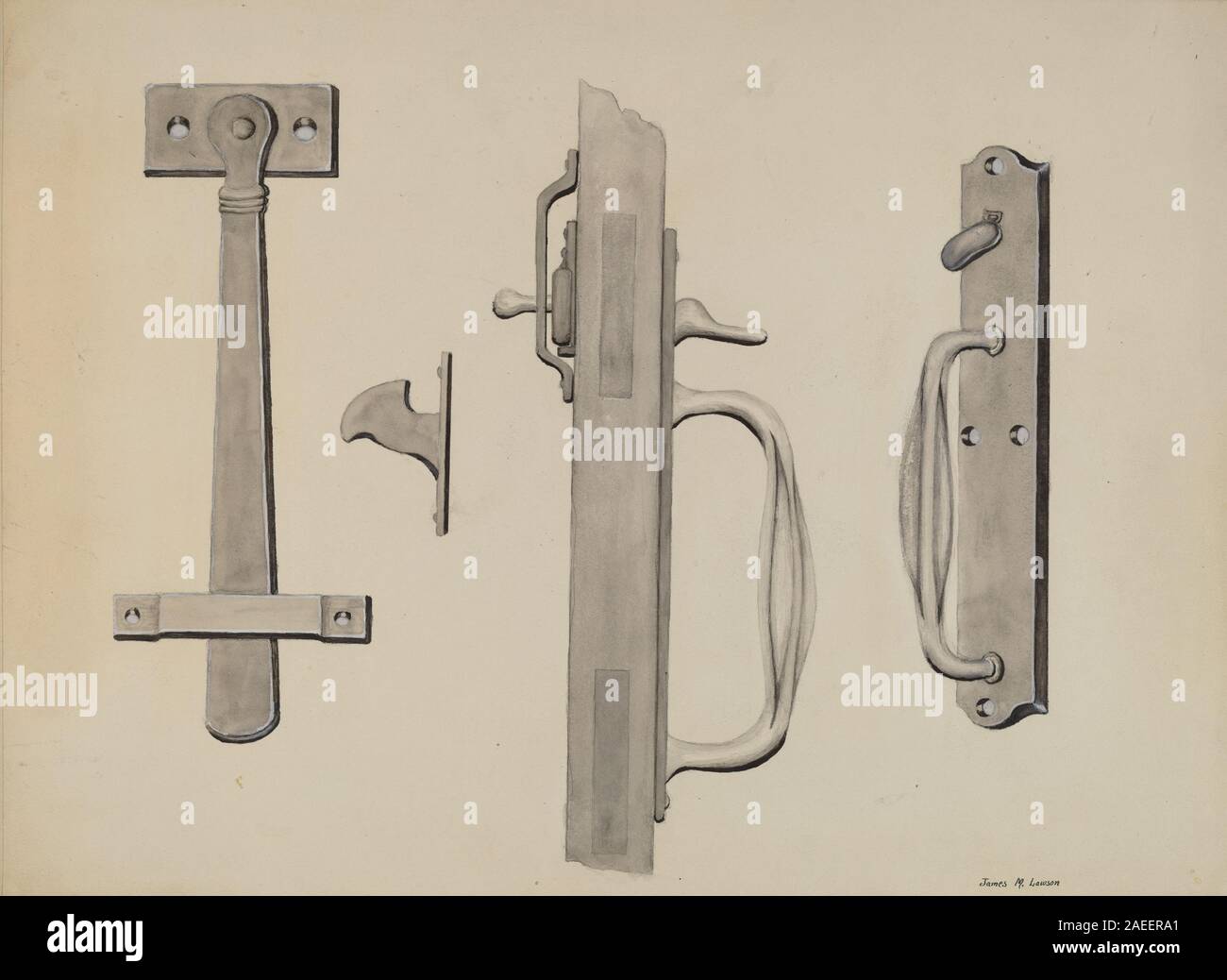 James M Lawson, Attic Door Latch, c 1936 Attic Door Latch; c. 1936 ...