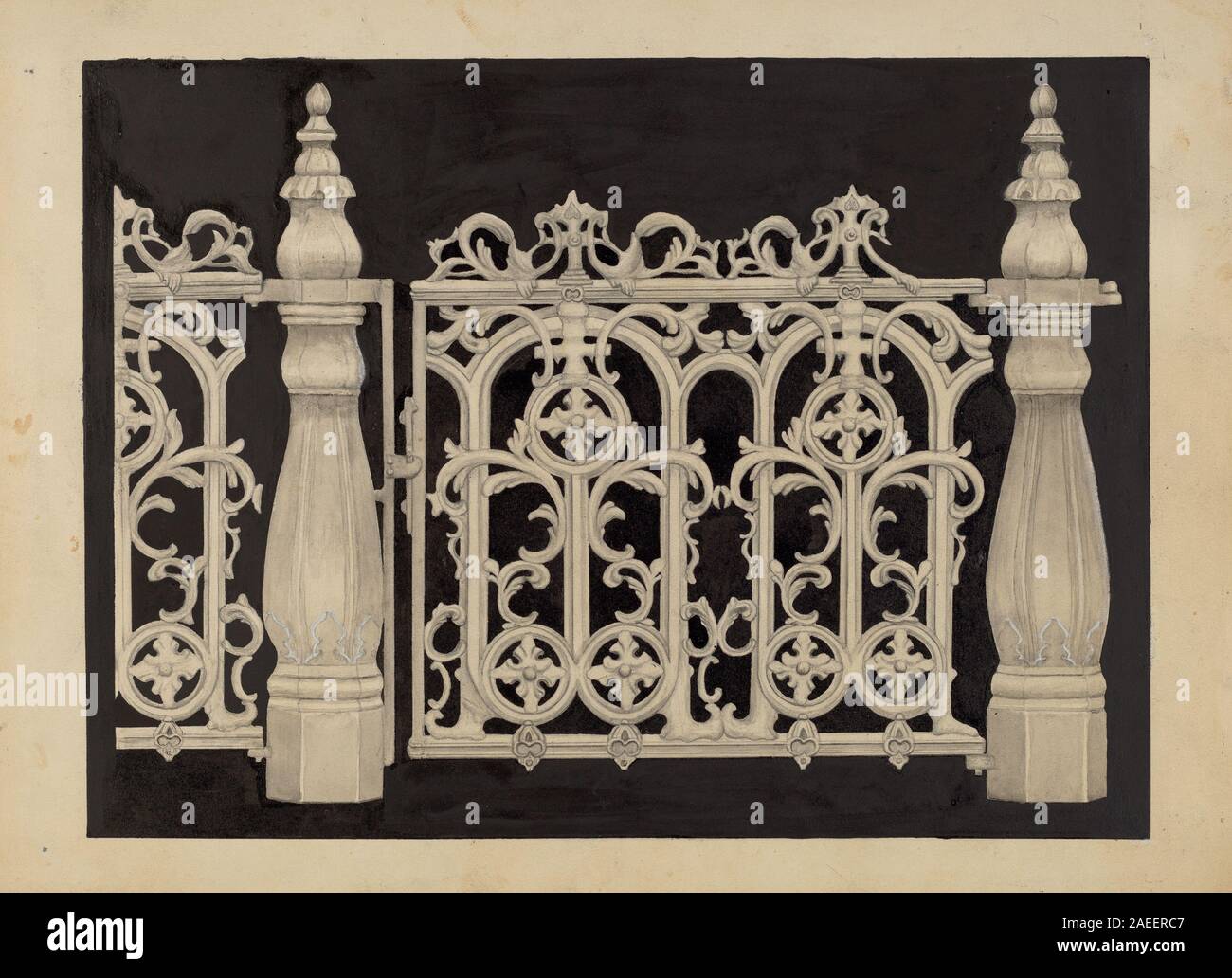 James M Lawson, Iron Railing and Gate, c 1936 Iron Railing and Gate; c ...