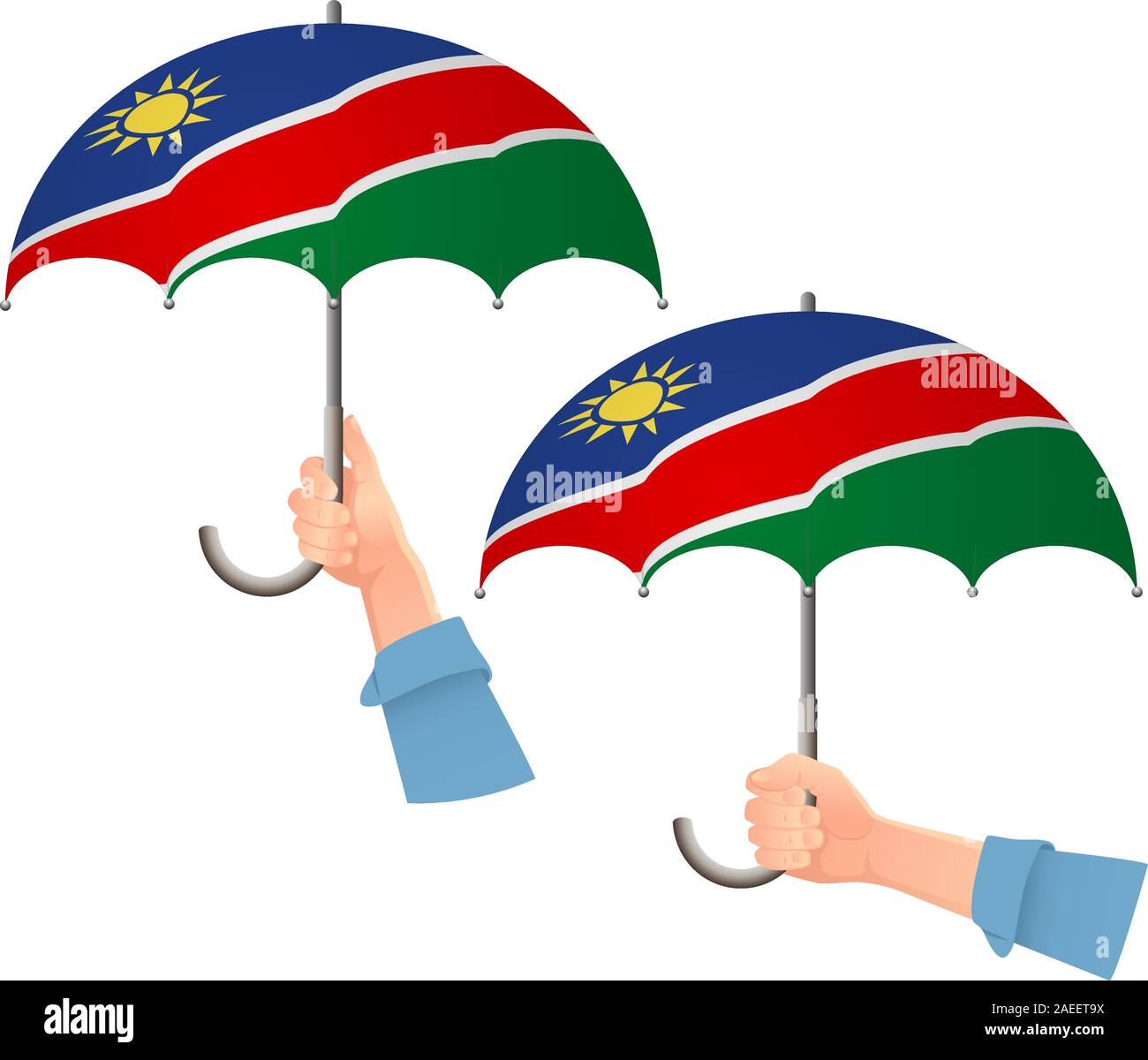 Namibia flag umbrella. Social security concept. National flag of ...