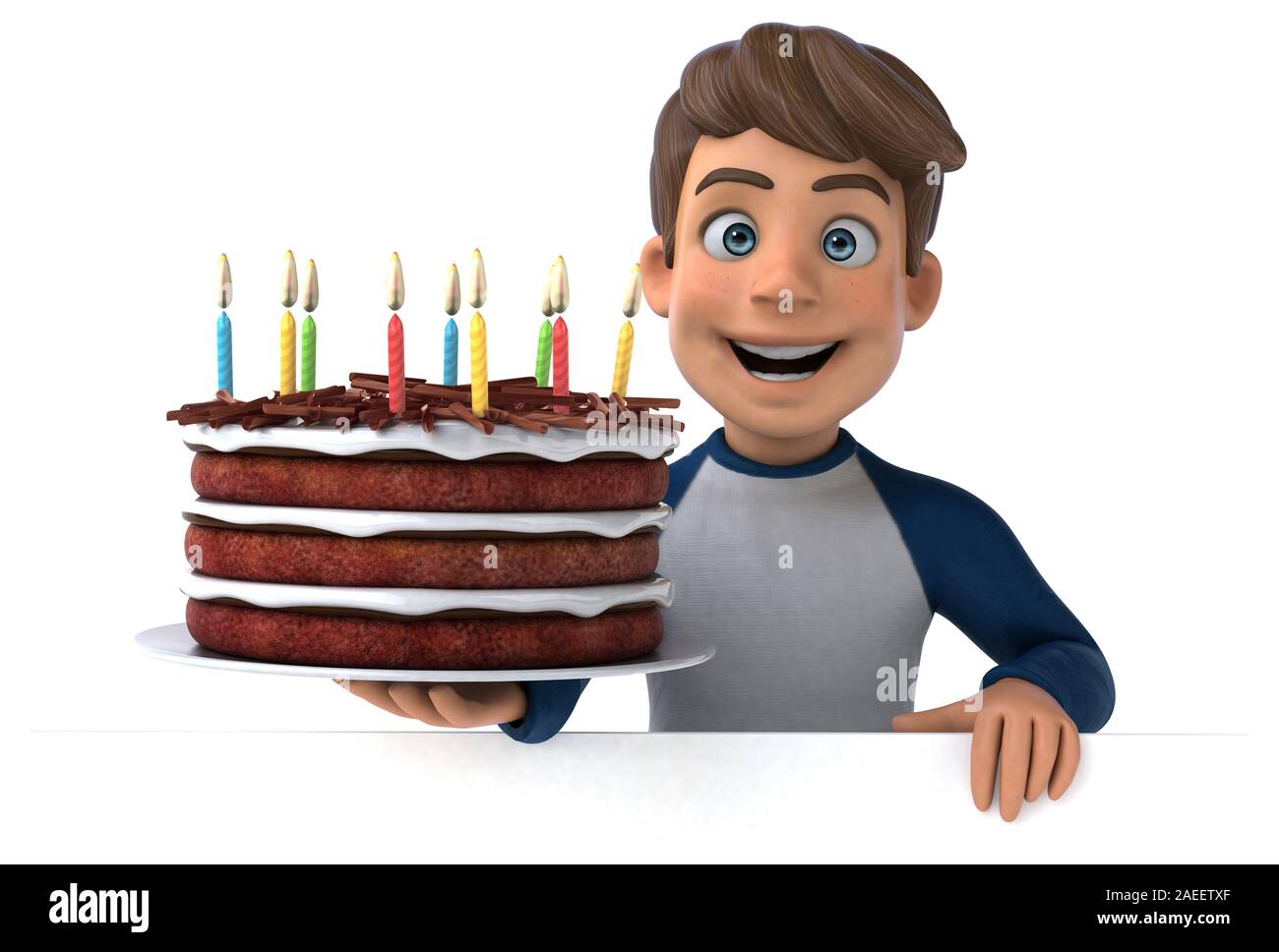 3D cartoon character fun teenager Stock Photo - Alamy
