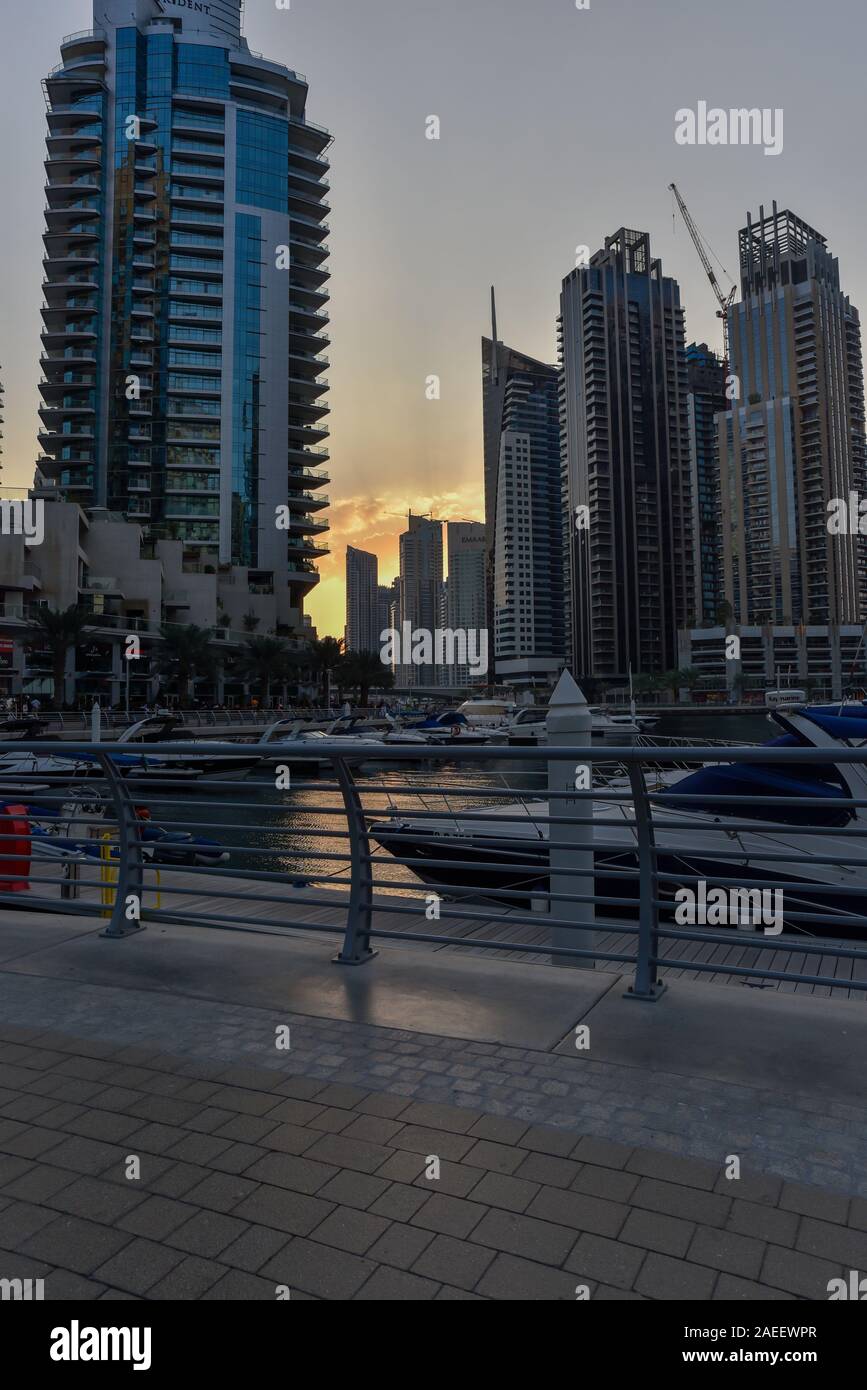 Marina Walk, Dubai Marina area, Dubai, United Arab Emirates, December ...