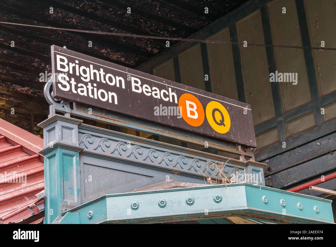 Brighton beach subway station at New York city, USA Stock Photo - Alamy