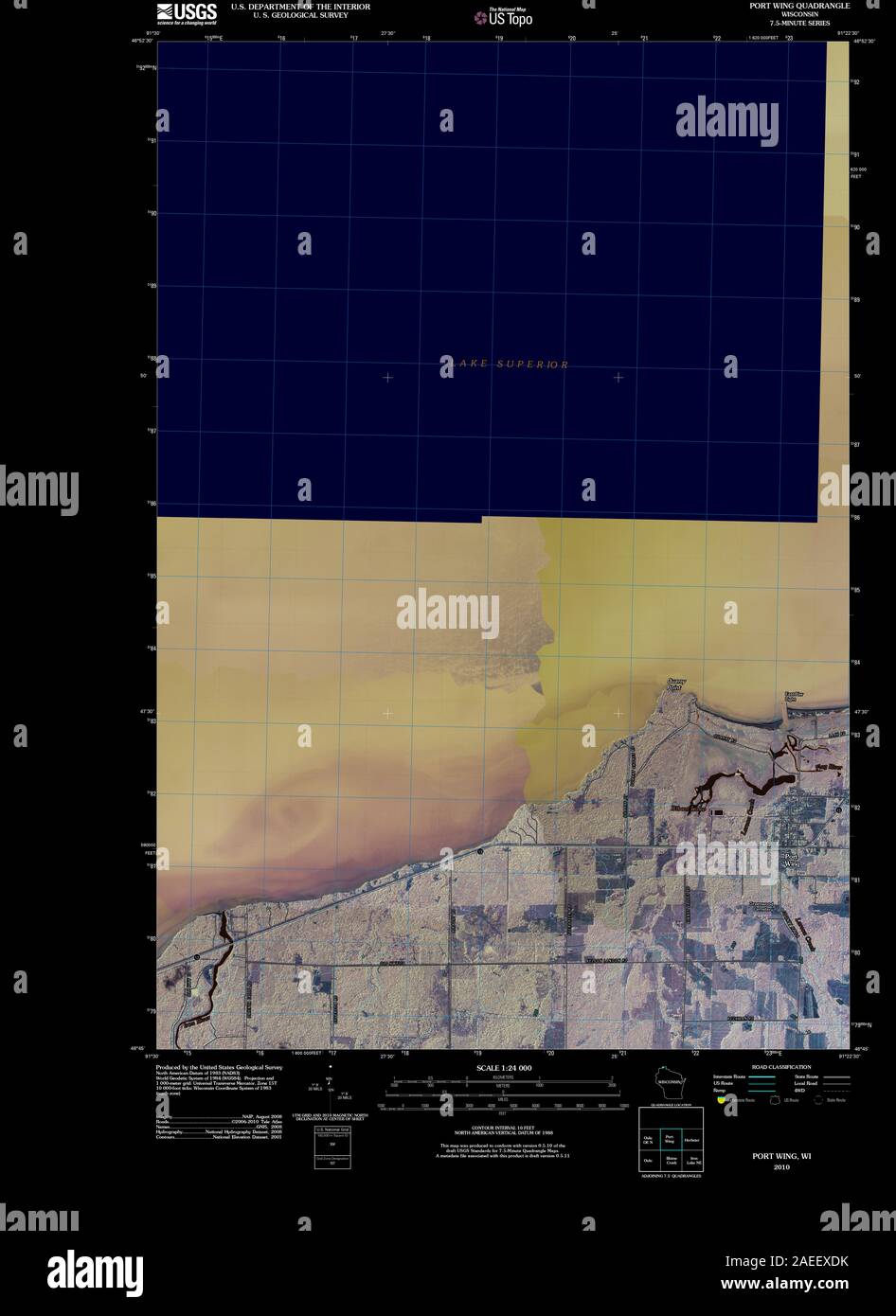 Map of port wing hi-res stock photography and images - Alamy