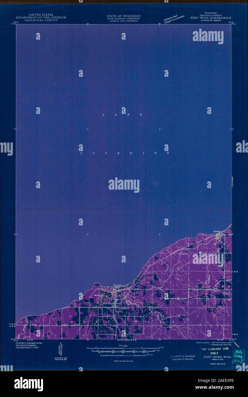 Map of port wing hi-res stock photography and images - Alamy