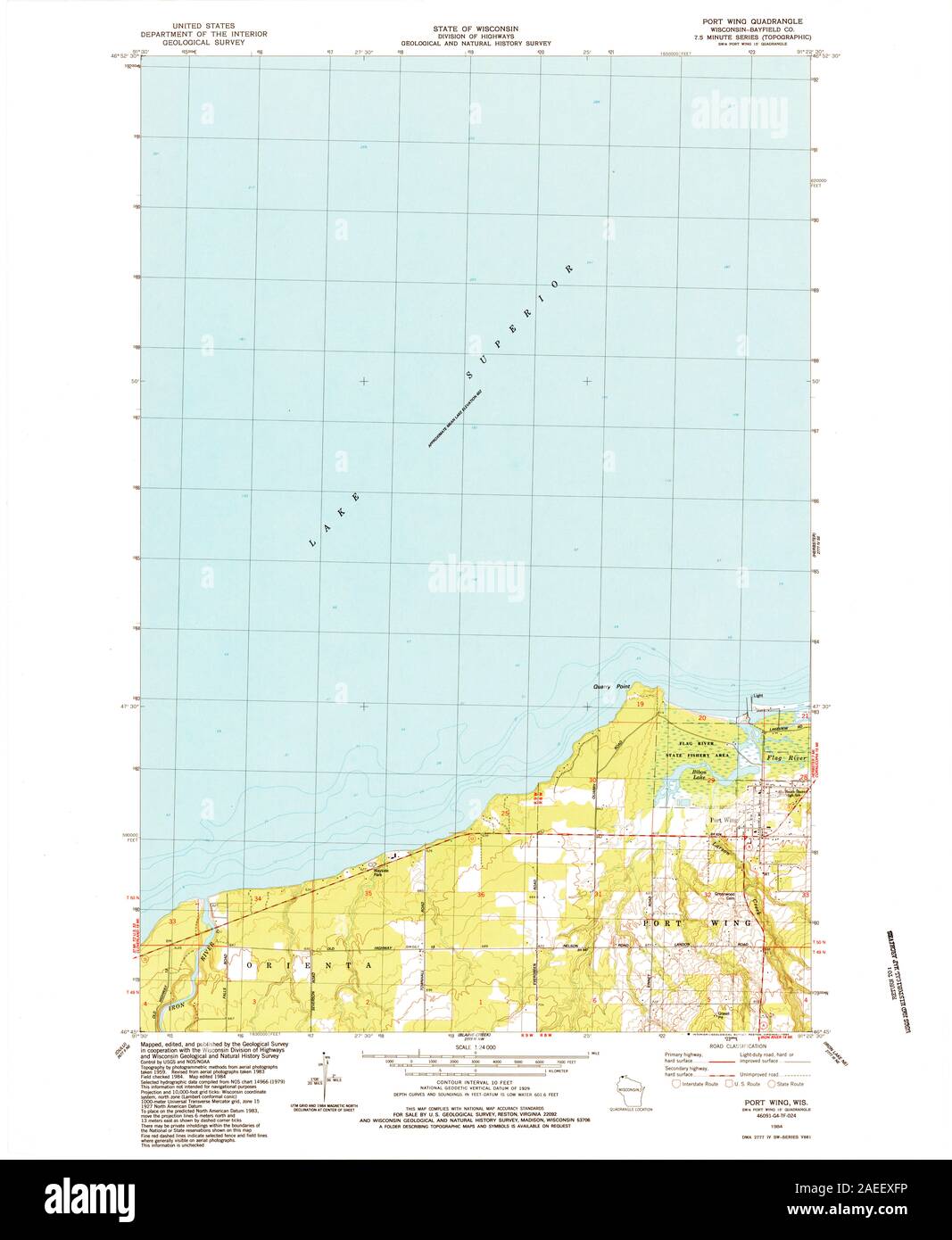 Map of port wing hi-res stock photography and images - Alamy