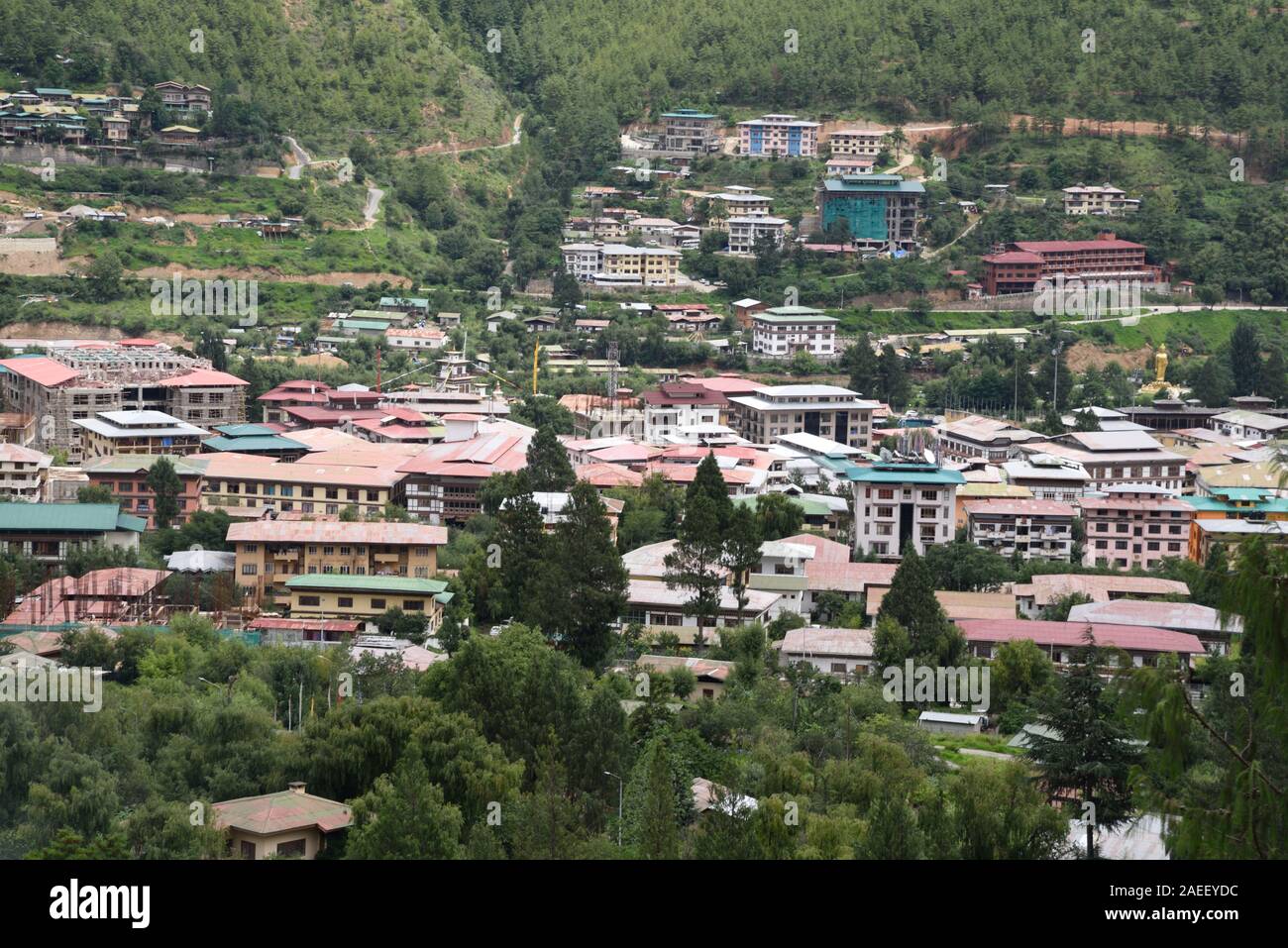 Aerial, view, capital, city, Thimphu, Bhutan, Asia Stock Photo - Alamy