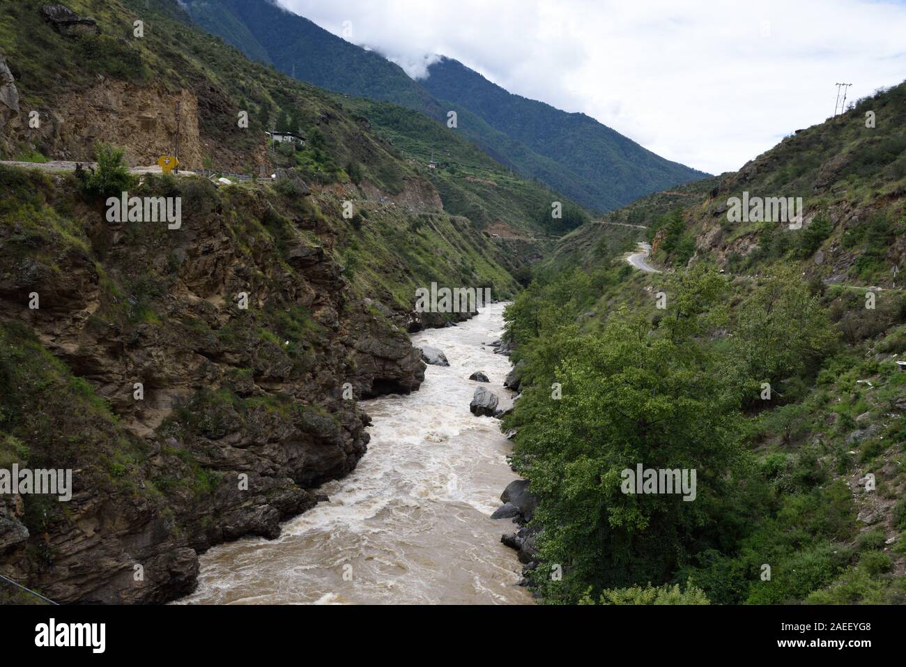 Wang Chhu river, Bhutan, Asia Stock Photo - Alamy