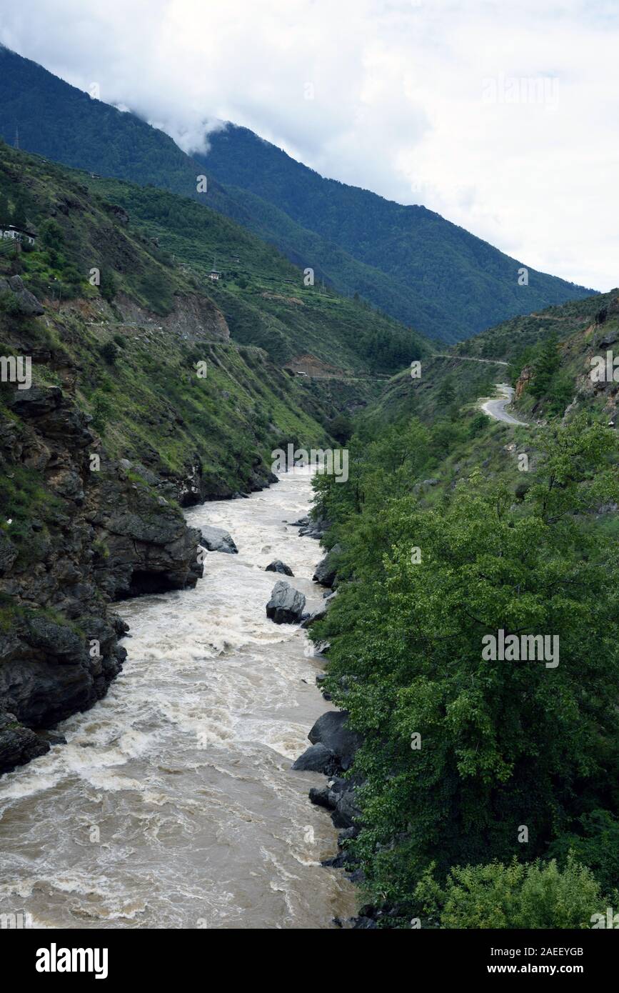 Wang Chhu river, Bhutan, Asia Stock Photo - Alamy