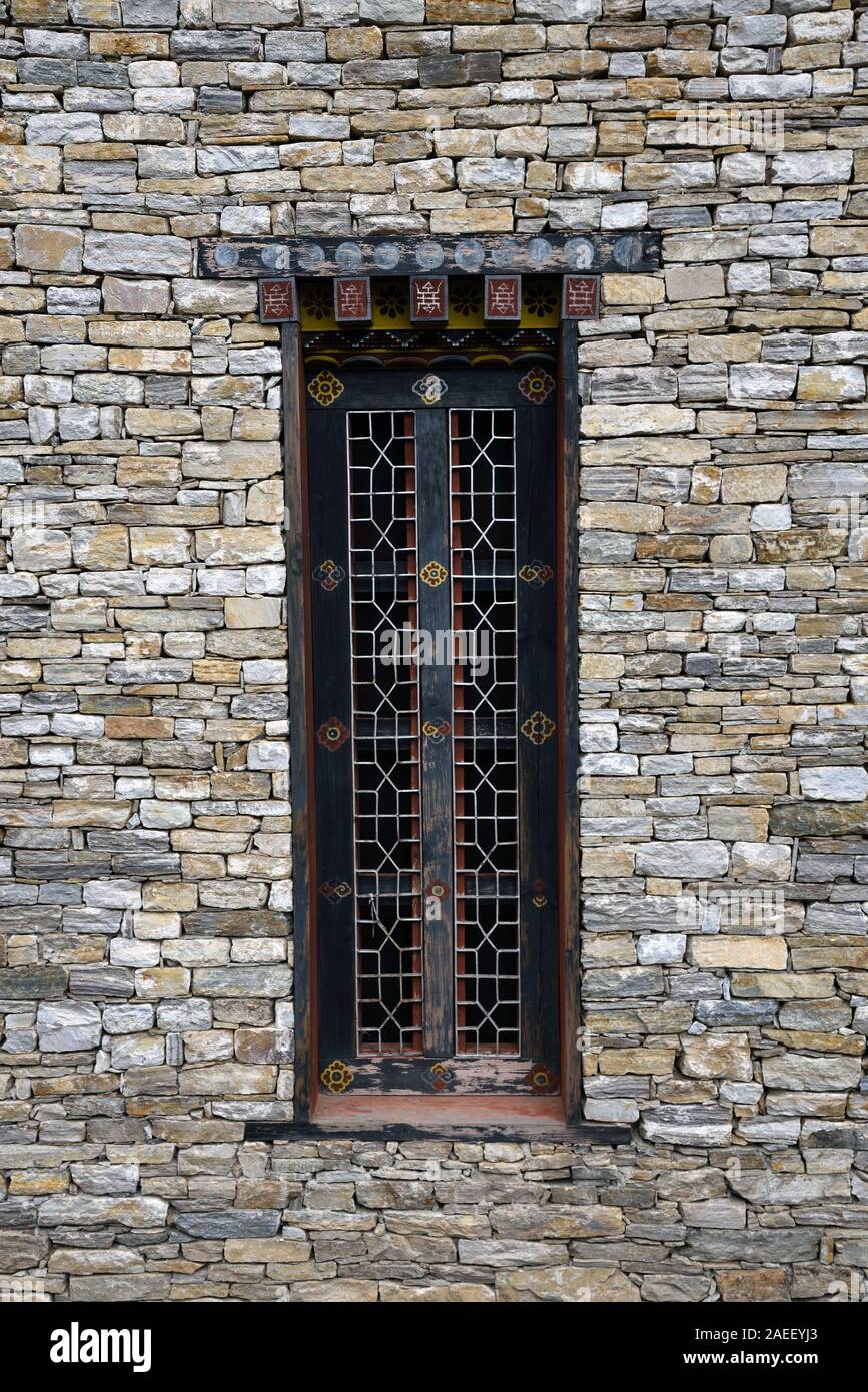 Window, National Museum, Paro, Bhutan, Asia Stock Photo - Alamy