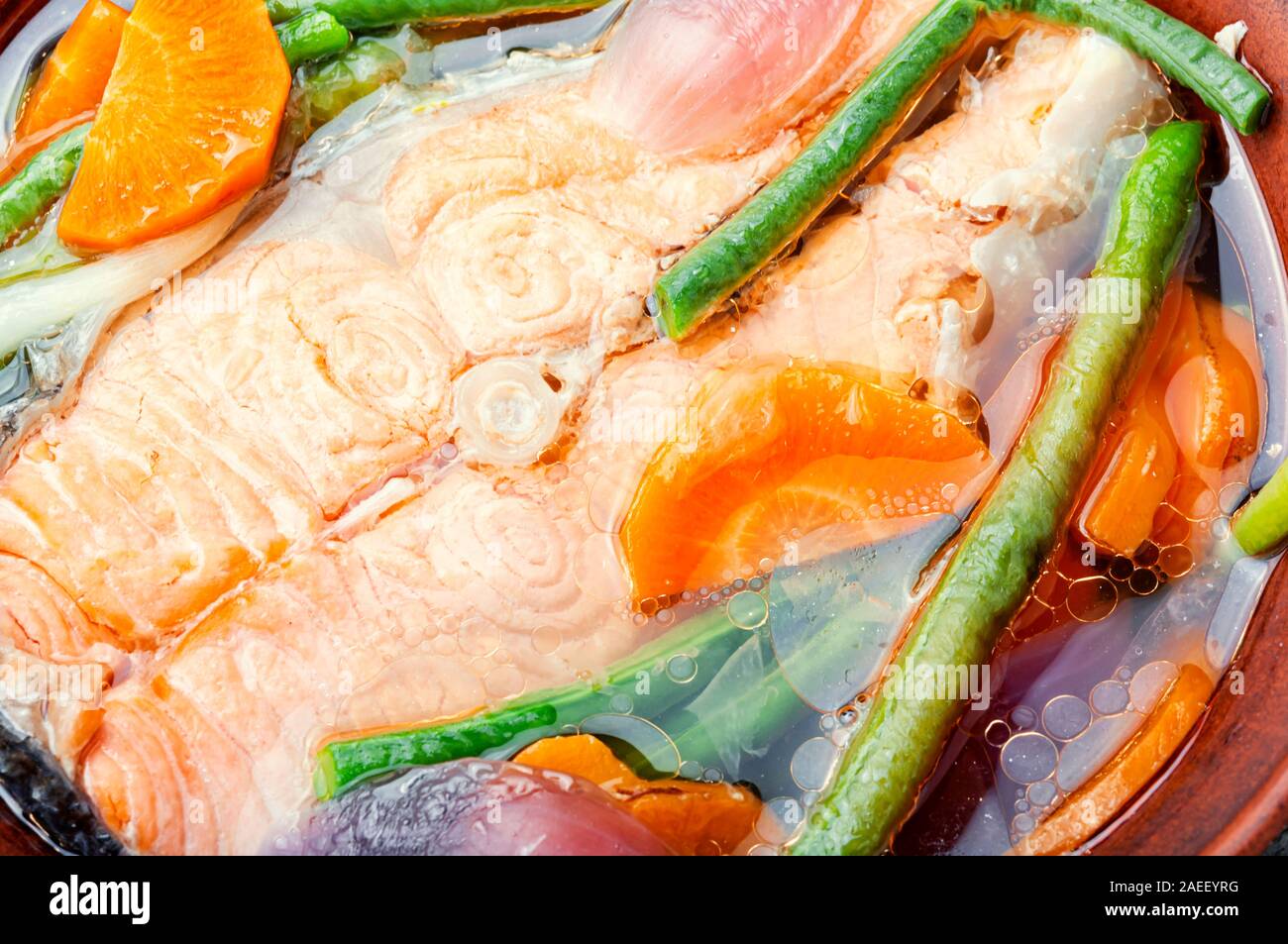 Fish soup trout vegetable hi-res stock photography and images - Alamy