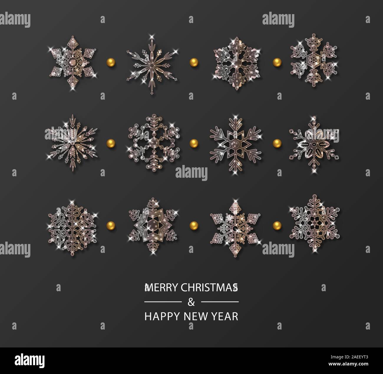 Ice Crystal Snowflakes Stock Vector Image & Art - Alamy
